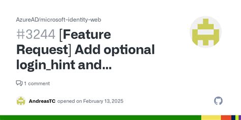 Feature Request Add Optional Loginhint And Domainhint To