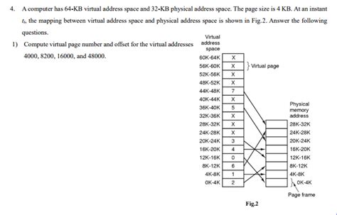 Solved 4 A Computer Has 64 Kb Virtual Address Space And