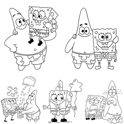 海绵宝宝里面全部人物简笔画（共16张）简笔画图片大全