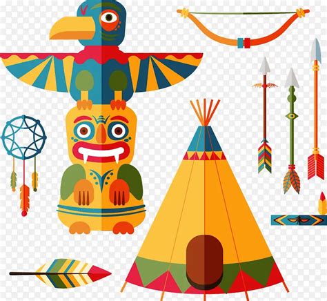 矢量手绘印第安文化png图片素材下载图片编号yzbxkdky 免抠素材网