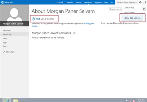 Office 365 Trial Account Example Part 2 “office 365 Menu” Just A Random Microsoft Server