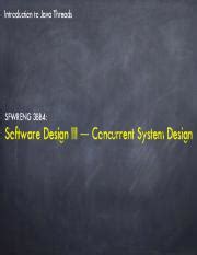 Introduction To Java Threads Pdf Introduction To Java Threads SFWRENG BB Software