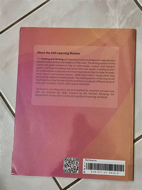 Vibal Self Learning Modules Hobbies And Toys Books And Magazines