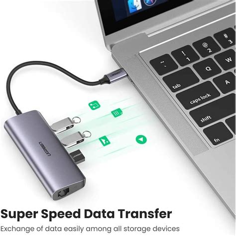 UGREEN USB C Hub Type C To 3 Port USB 3 0 Dock With Gigabit Ethernet Adapter Micro USB Power