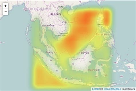 Javascript Leaflet Heatmap Did Not Produce Gradient Color Stack Overflow
