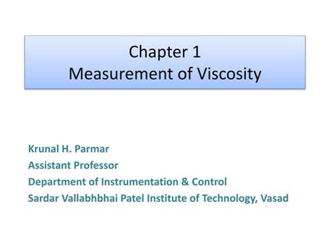 Viscosity Measurement Methods Pdf