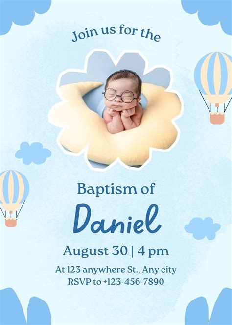 Editable Christening Invitations