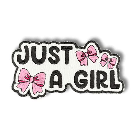 Merkkilabrafi Haalarimerkki Just A Girl V2