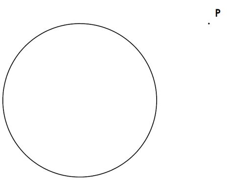 Tangent To A Point Outside A Circle Technical Graphics