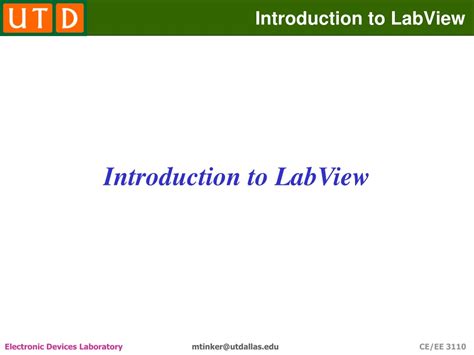 Ppt Introduction To Labview Virtual Instrument Development For Beginners Powerpoint