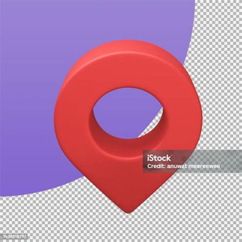 지도에서 목적지를 가리키는 빨간색 핀입니다 클리핑 경로가 있는 3d 그림입니다 0명에 대한 스톡 사진 및 기타 이미지 0명 거리 검색 Istock