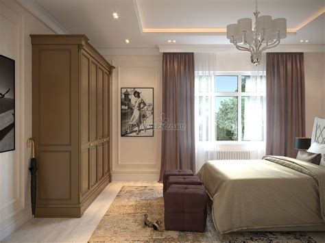 Шкаф платяной классический с распашными фасадами и декором под заказ ...