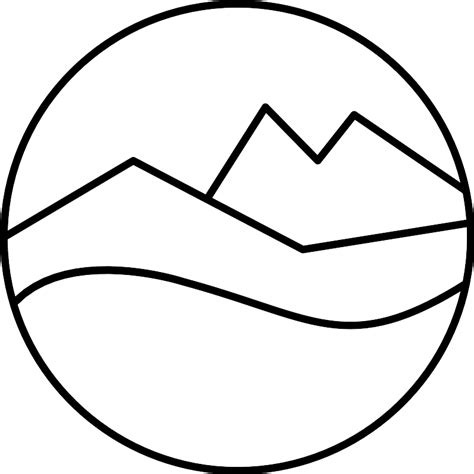 Landscape Painting In Circular Canvas Vector Svg Icon Svg Repo