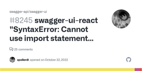 Swagger Ui React Syntaxerror Cannot Use Import Statement Outside A Module · Issue 8245