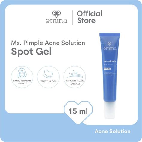 Jual Emina Ms Pimple Acne Solution Spot Gel 15ml Shopee Indonesia