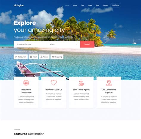 Las 18 Mejores Plantillas De Sitios Web Html Para Agencias De Viajes
