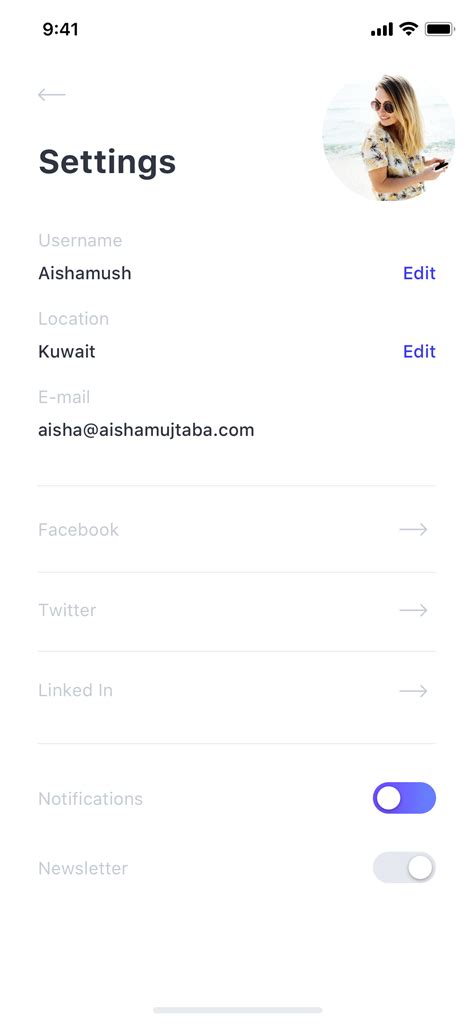 Daily UI Challenge Day Settings On Behance Daily UI Challenge Day Settings On Behance