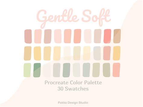 Procreate Color Palette Light Soft Boho Graphic By Pakka Design Studio Creative Fabrica