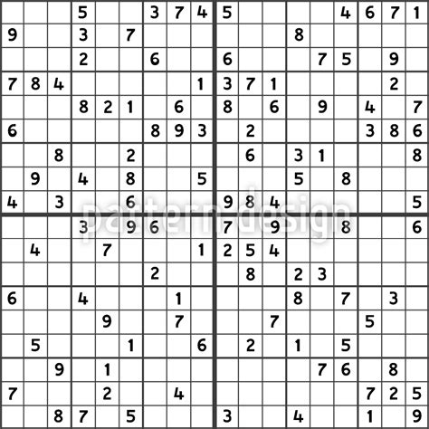 Sudoku Seamless Vector Pattern Design