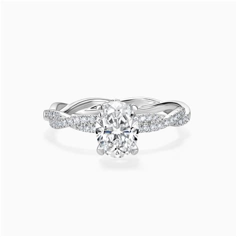 Oval Lab Grown Diamond Twisted Band Ring Darry Ring