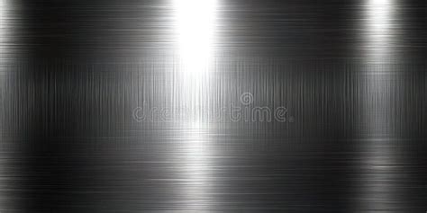 Shiny Metallic Surface With Brushed Texture Reflecting Light In A