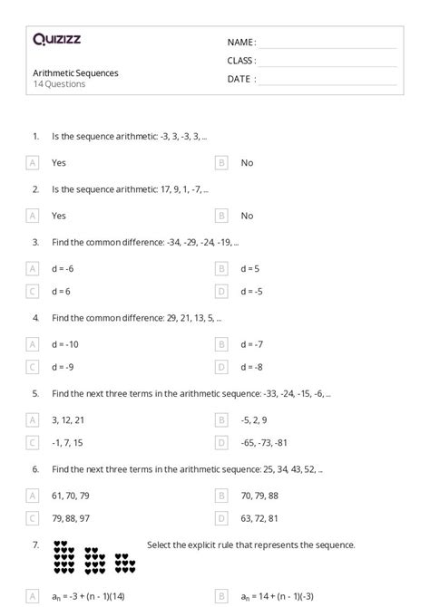 50 Arithmetic And Number Theory Worksheets On Quizizz Free And Printable