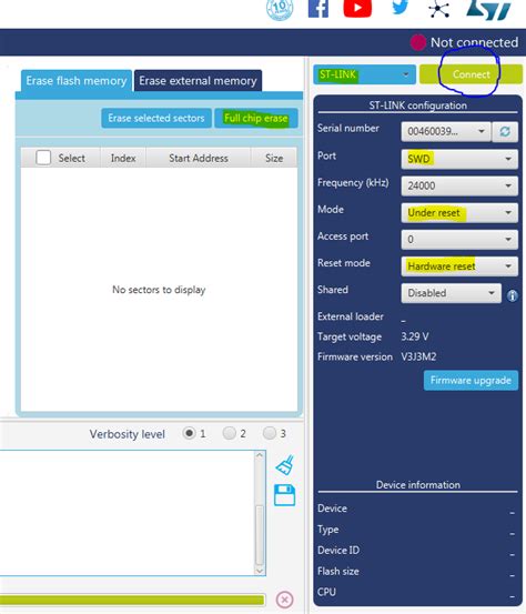 Stm32h745i Disco Board Stlink Cpu Flash Erased Wit Stmicroelectronics Community