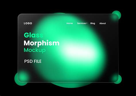 Premium Psd Psd Rounded Rectangle Glass Morphism Effect For 3d