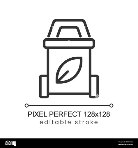 Garbage Sorting Pixel Perfect Linear Icon Stock Vector Image And Art Alamy