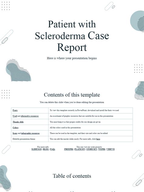 Patient With Scleroderma Case Report By Slidesgo Pdf Medical