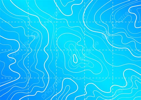 Sea And Ocean Contour Topographic Map On Blue Background Sea Ocean