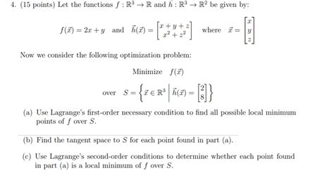 solved 4 15 points let the functions f r3 r and ħ