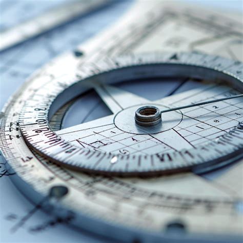A Detailed Image Of A Protractor Being Used To Measure Angles Premium Ai Generated Image