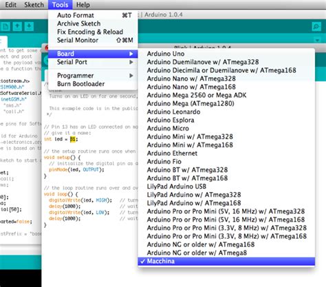 Software Setup Arduino Ide 1516 Macchina