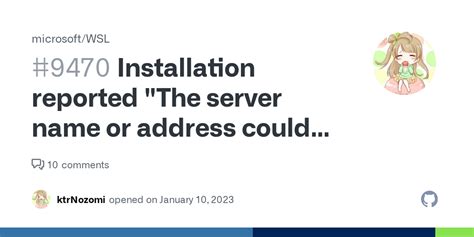 Installation Reported The Server Name Or Address Could Not Be Resolved