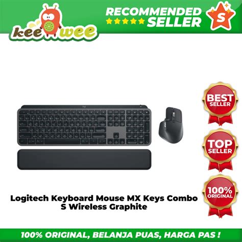 Jual Logitech Keyboard Mouse Mx Keys Combo S Wireless Graphite Shopee Indonesia
