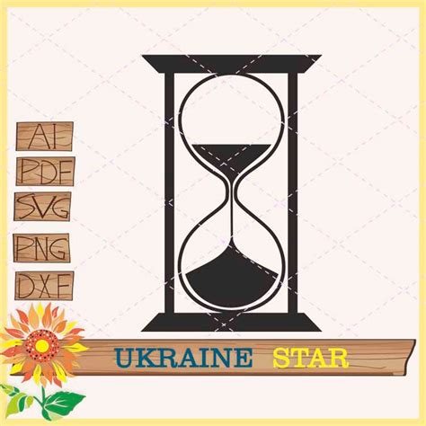 Hourglass Svg Tattoo Clock Timer Silhouette Etsy