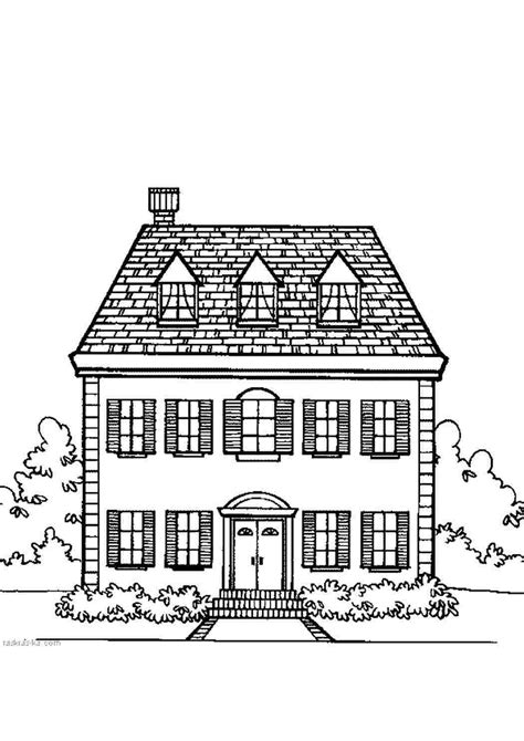 Раскраски раскраска домик в деревне Распечатать раскраски на сайте раскраска домик в деревне