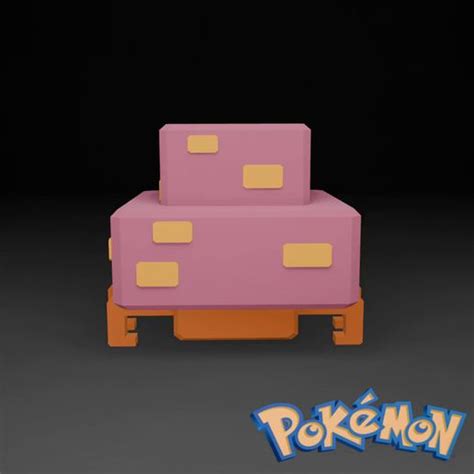 🟪 Parasect Square Parasect Cube・free Obj File For 3d Printing・cults