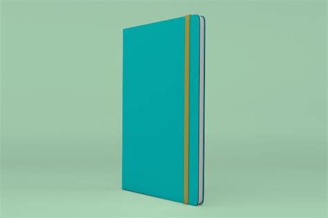 Premium Photo Notebook Right Side Isolated In Green Background
