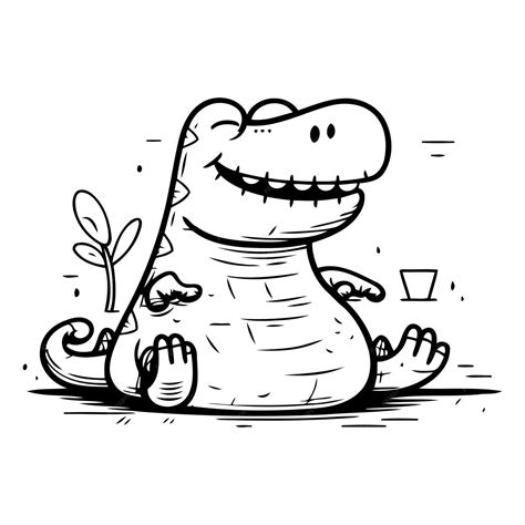 Premium Vector Cute Crocodile Vector Illustration Of A Cartoon Crocodile