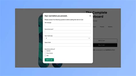 Crafty Order Fields Add A Custom Form To Your Add To Cart Button Shopify App Store