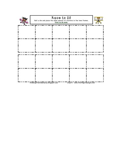 Tens Frame Printable