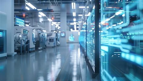 Fully Automated Modern Pcb Assembly Line Equipped With Advanced High Precision Robot Arms At