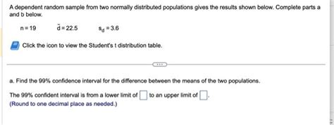 Solved A Dependent Random Sample From Two Normally
