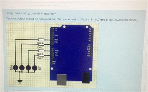 Solved Design A Four Bit Up Counter In Assembly Counter