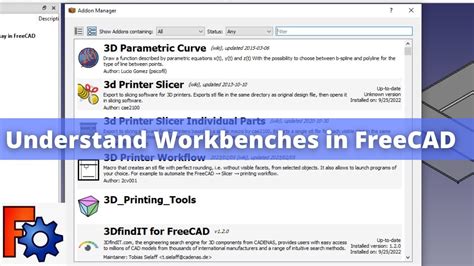 Understand Workbench In Freecad Freecad Open Video