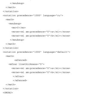 Representation Of The Binomial Symbol For Its Language Dependent Rendering Download Scientific