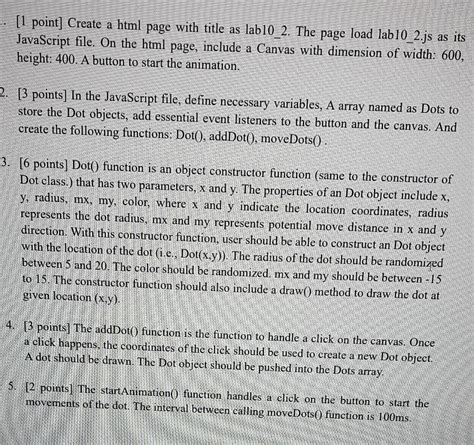 Solved Point Create A Html Page With Title As Chegg