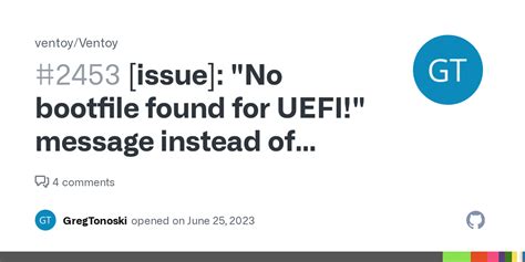 Issue No Bootfile Found For Uefi Message Instead Of Systemrescue
